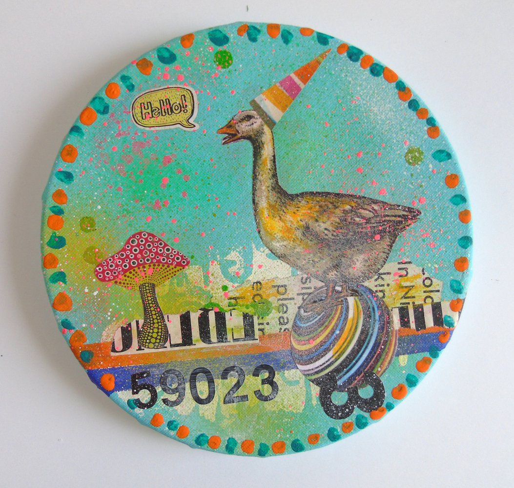 Hello Duck animal tondo | helloart