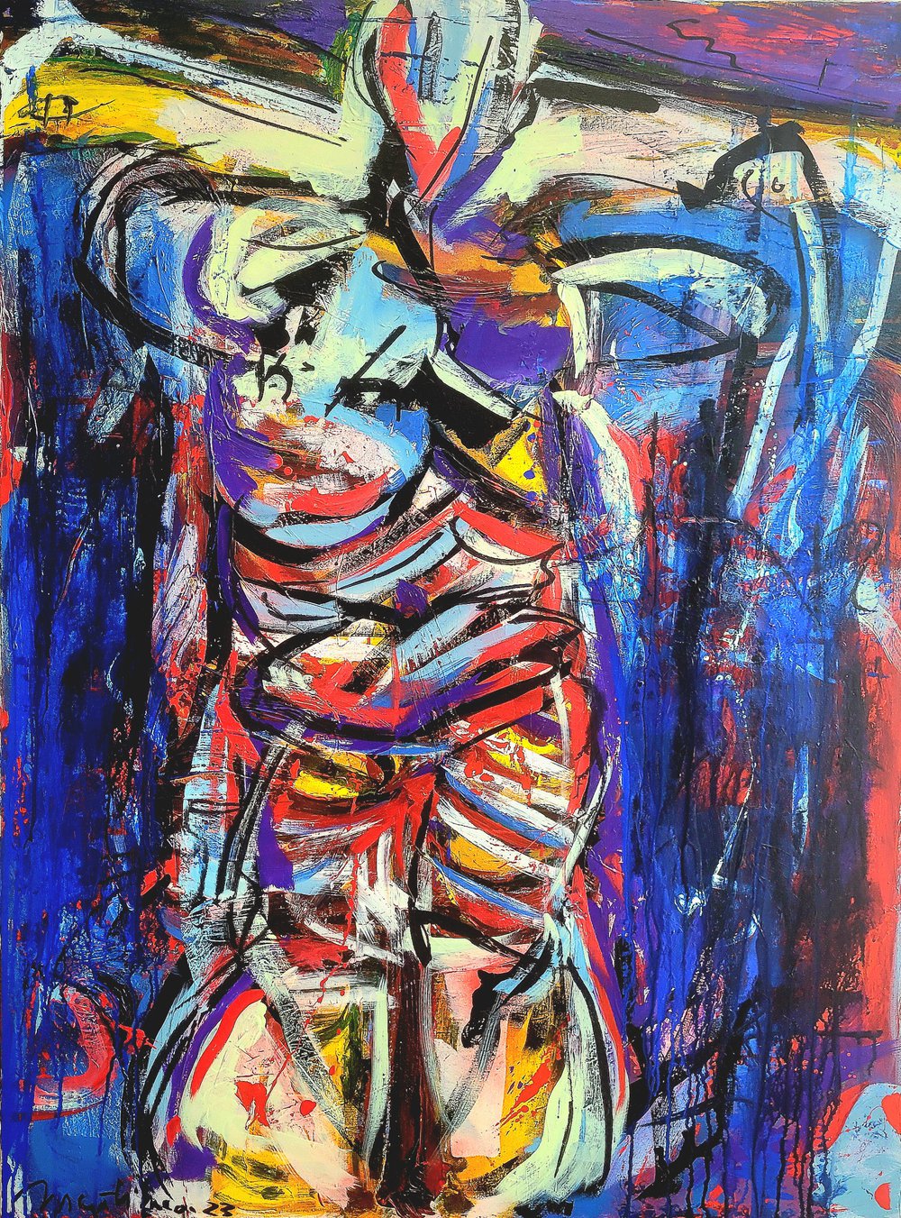 Body Language no 1 (violet-rouge) | helloart