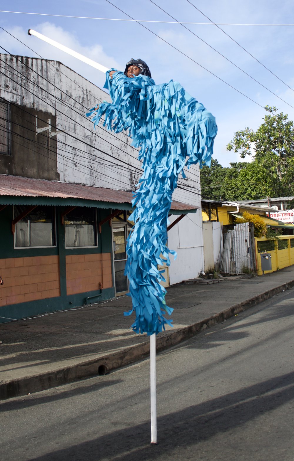Moko Jumbie in Blue | helloart