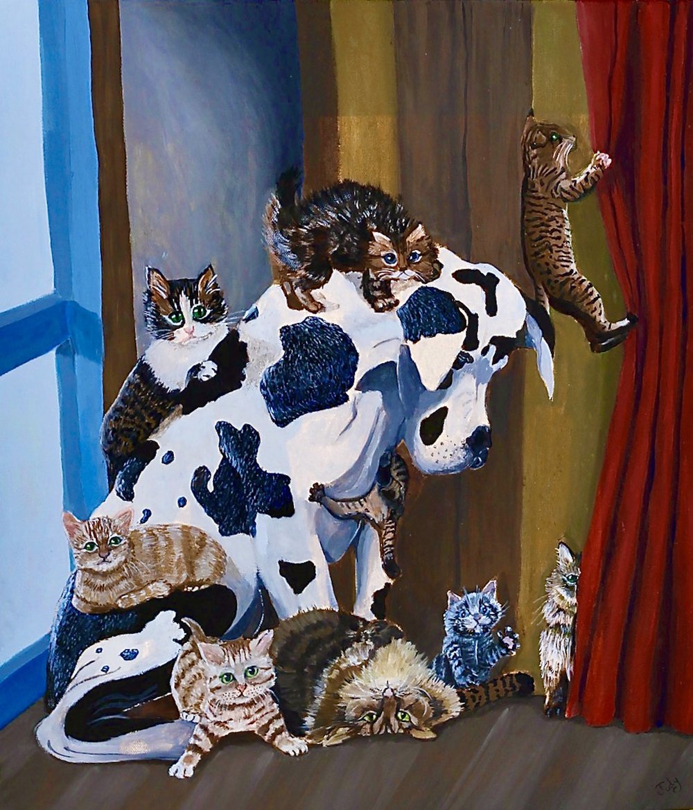 The Peaceable Kingdom: The Dog and the Cats | helloart