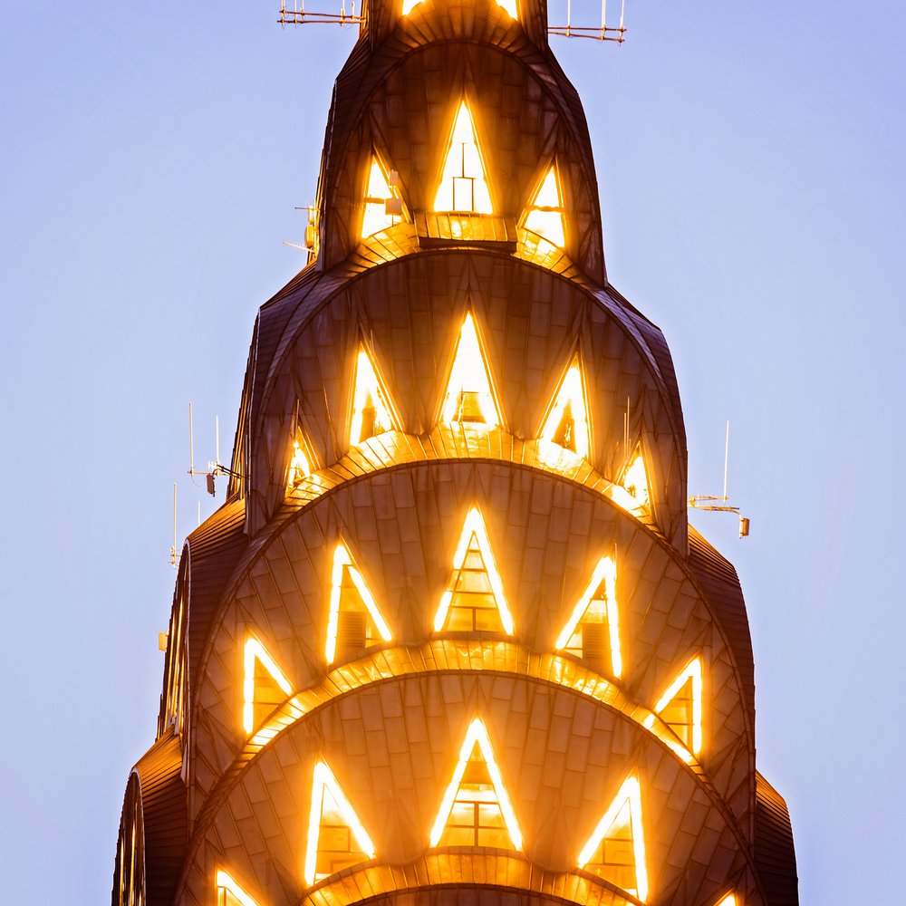 Chrysler Building Roof at night | helloart