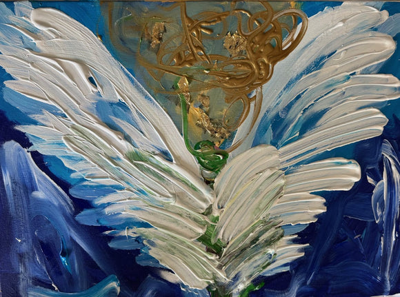 Gold Angel Green | helloart