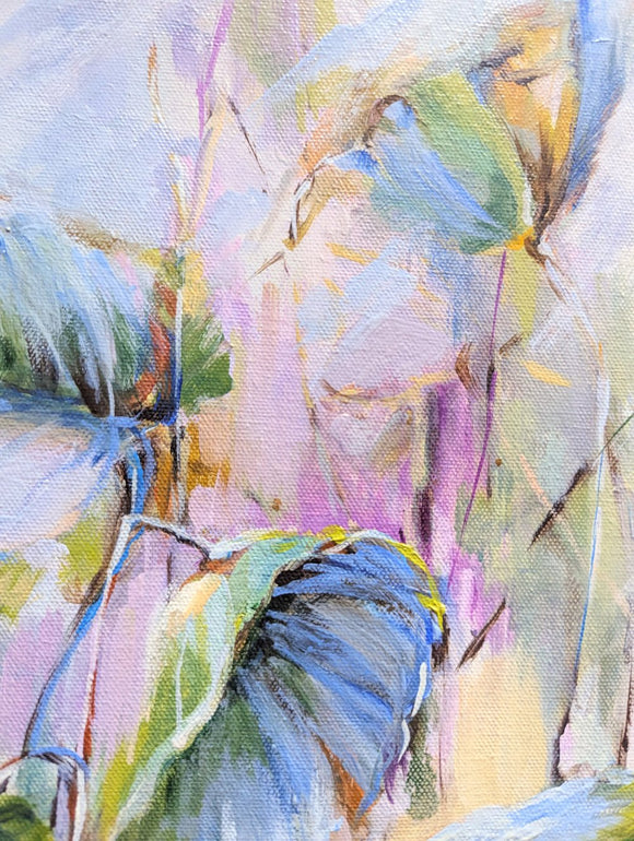 Lotus Leaves. Reflection. | helloart