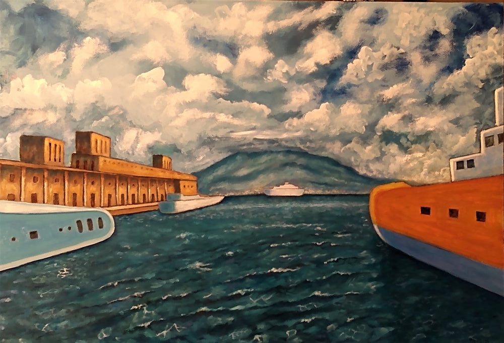 Port of Naples in October | helloart