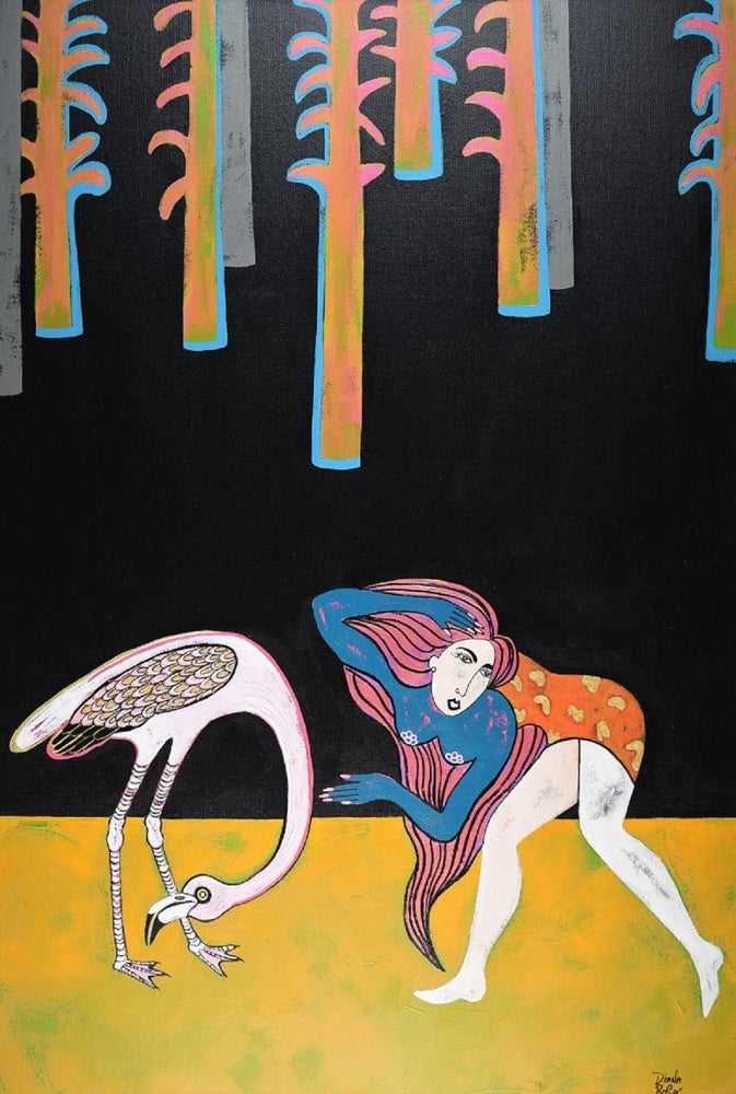 Flamingo dance | helloart