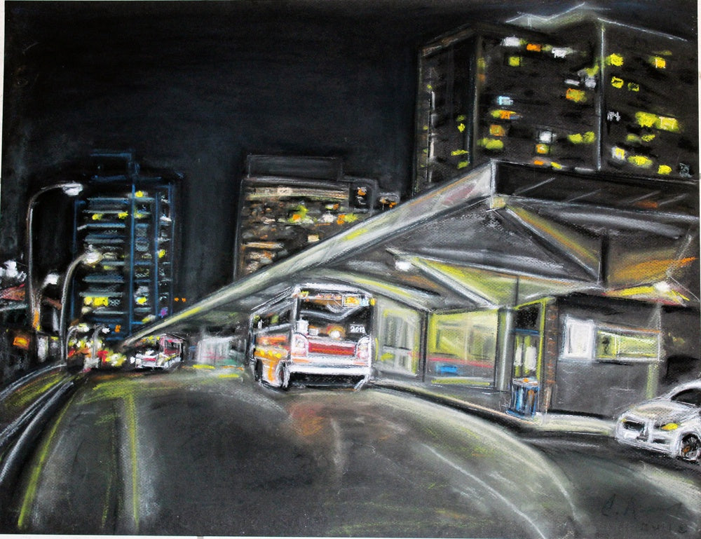 Night Scene at Finch Station | helloart