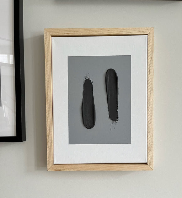 Silence Series - Black on Grey | helloart