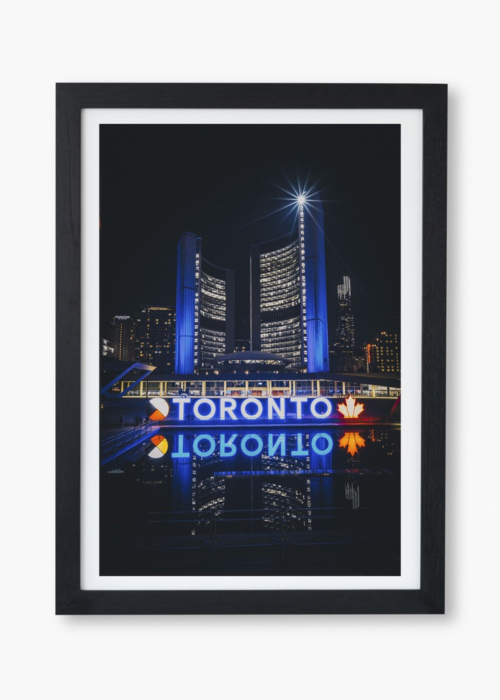 Toronto Sign at Night | helloart