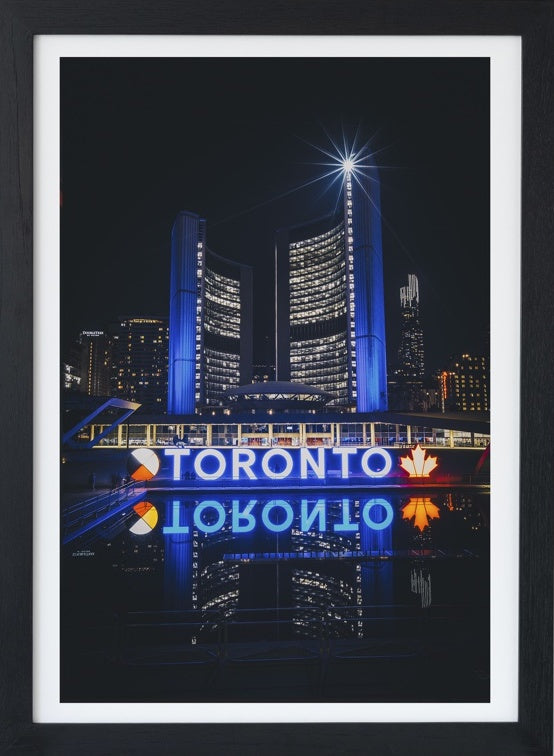 Toronto Sign at Night | helloart
