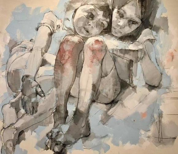 Sisters II (blue) | helloart