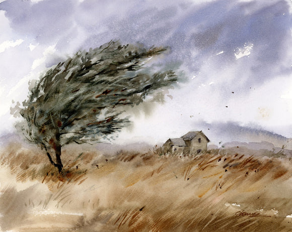 Windy Day at Farm | helloart