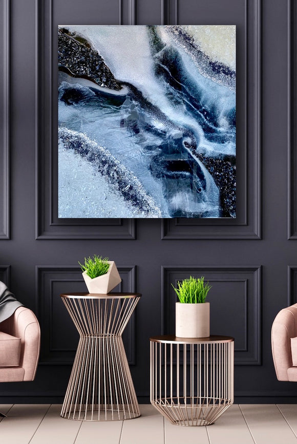 “Darkest” resin geode | helloart