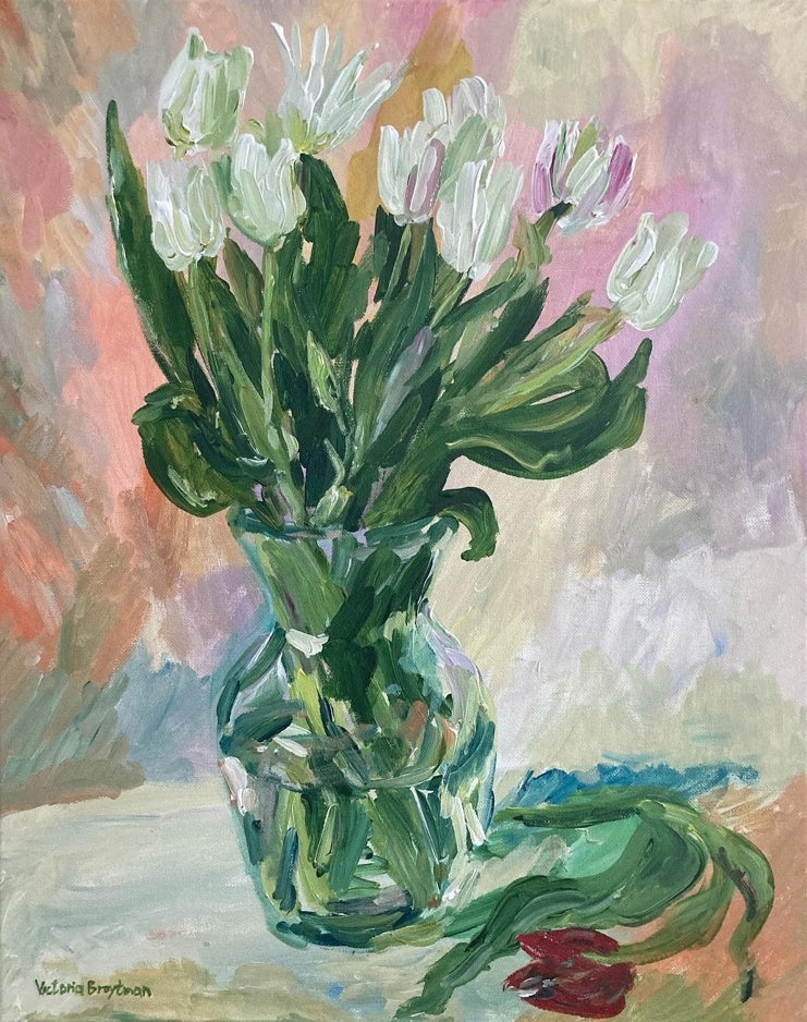 White Tulips | helloart