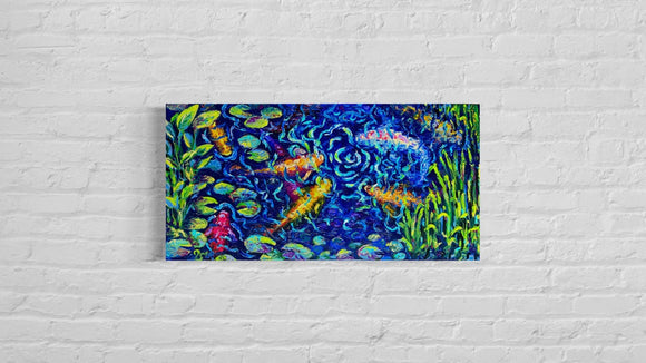 Koi feeding | helloart