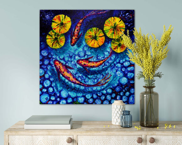 Rocky Pond Koi | helloart