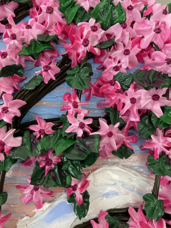3D Cherry Blossom tree impasto | helloart